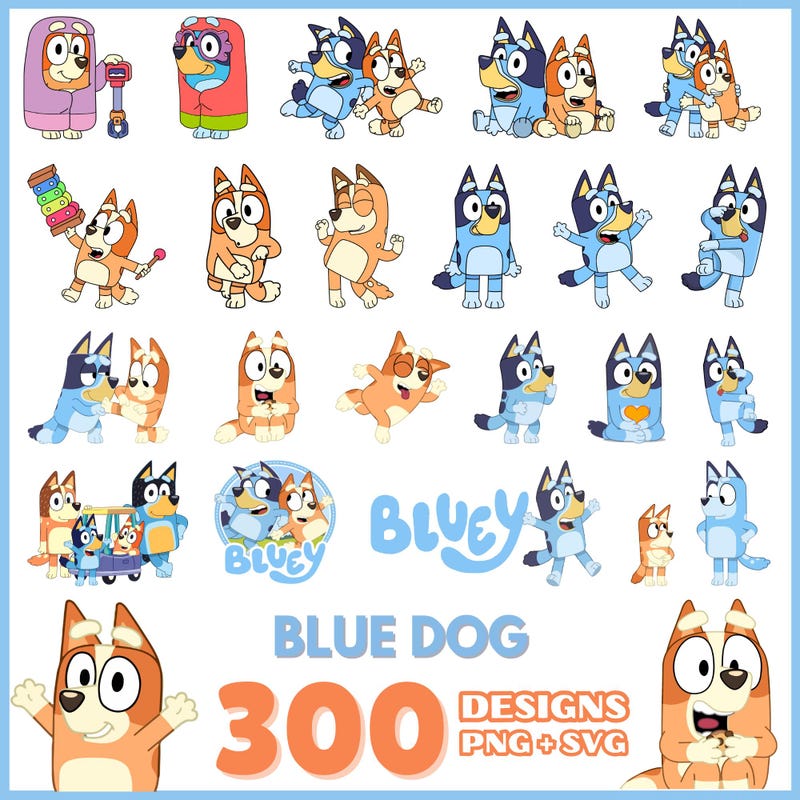 Bluey Stickers - Etsy