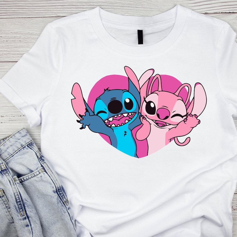 Stitch and Angel SVG Png Bundle, Stitch Valentine Pngs Instant Download ...