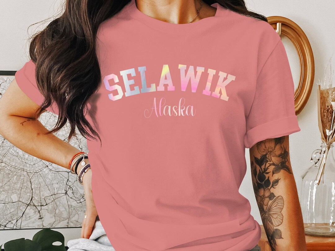 Selawik Alaska Gradient Letters Graphic T-shirt, V-neck, Hoodie ...