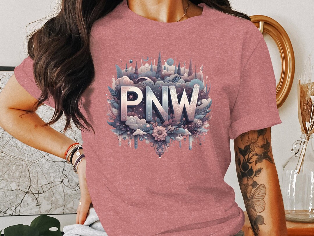 PNW Pacific Northwest Graphic Tee, V-neck, Hoodie, Sweatshirt, Mountain ...