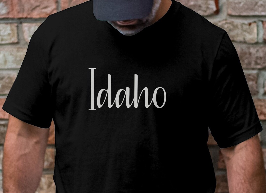 Idaho Graphic T-shirt, Classic Text Design Tee, Unisex Fashion Top ...