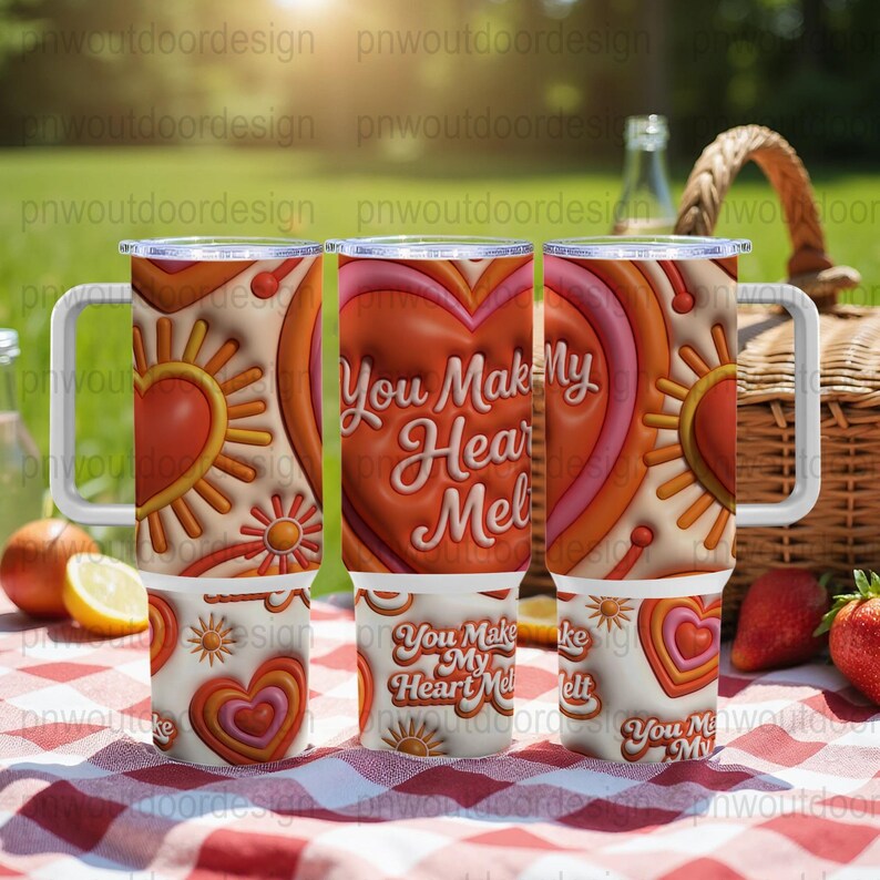 You Make My Heart Melt, Digital Download, 40oz Tumbler Sublimation Wrap ...