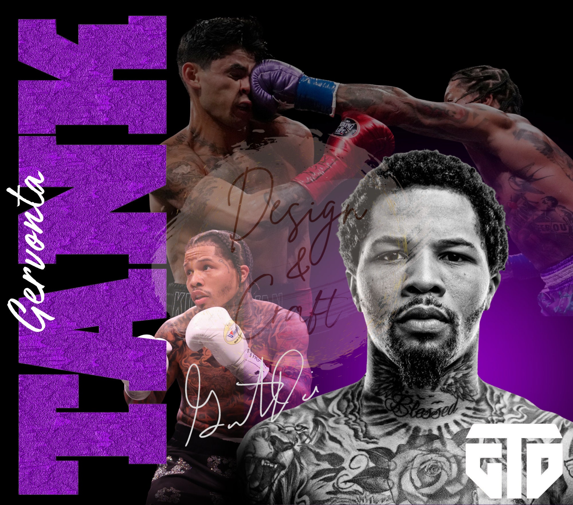 20oz Gervonta Tank Davis Boxing Tribute Tumbler Digital PNG Download ...