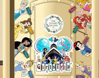 Personalized Disney Princess Inspired Cruise Door Magnet, Disney ...