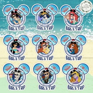 Personalized Disney Princess Girls Trip Magnets, Princess Cruise Mode ...