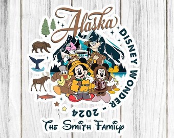 Personalized Mickey and Friends Disney Alaska Cruise Magnet, Disney ...