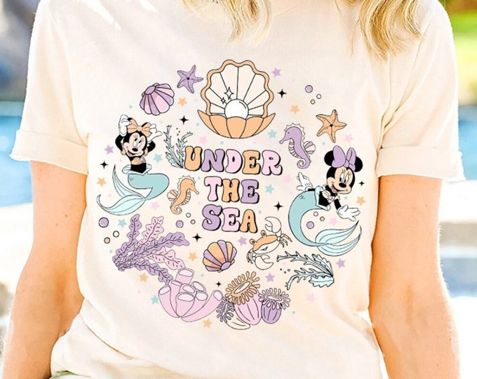 Under the Sea Minnie Mouse Mermaid Disney Summer Shirt, the Little ...