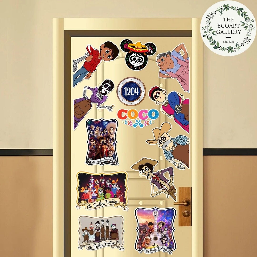 Personalized Disney Pixar Coco Inspired Cruise Door Magnet, Disney ...