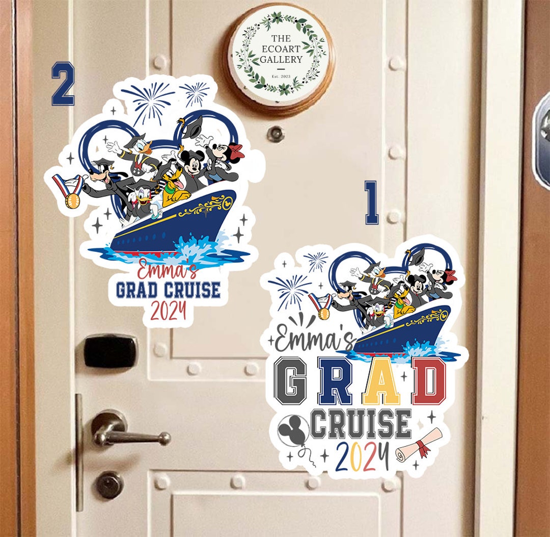 Personalized Mickey and Friends Disney Graduation Cruise Magnet, Disney ...