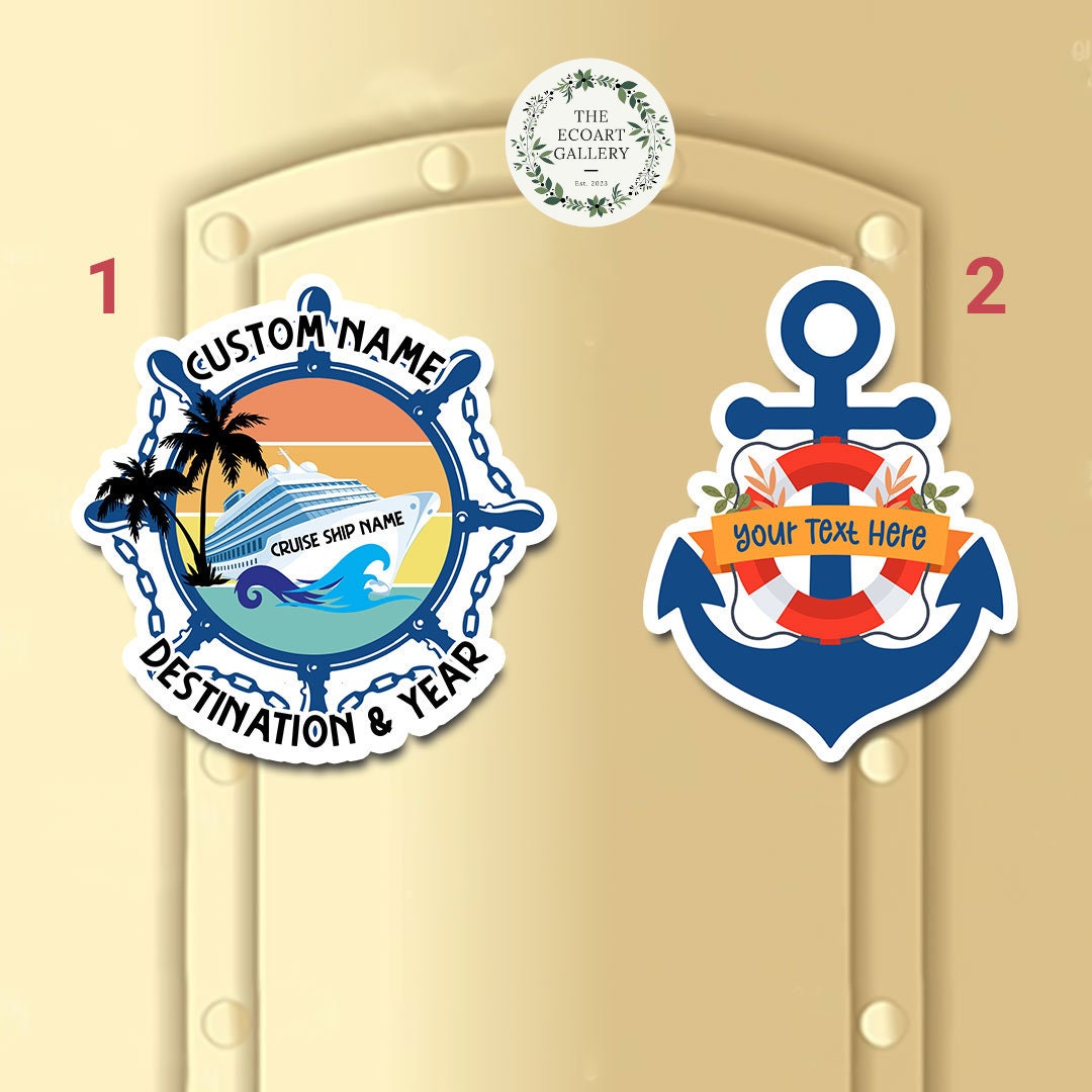 Personalized Cruise Door Magnet, Cruise Destination Magnet, Colorful ...