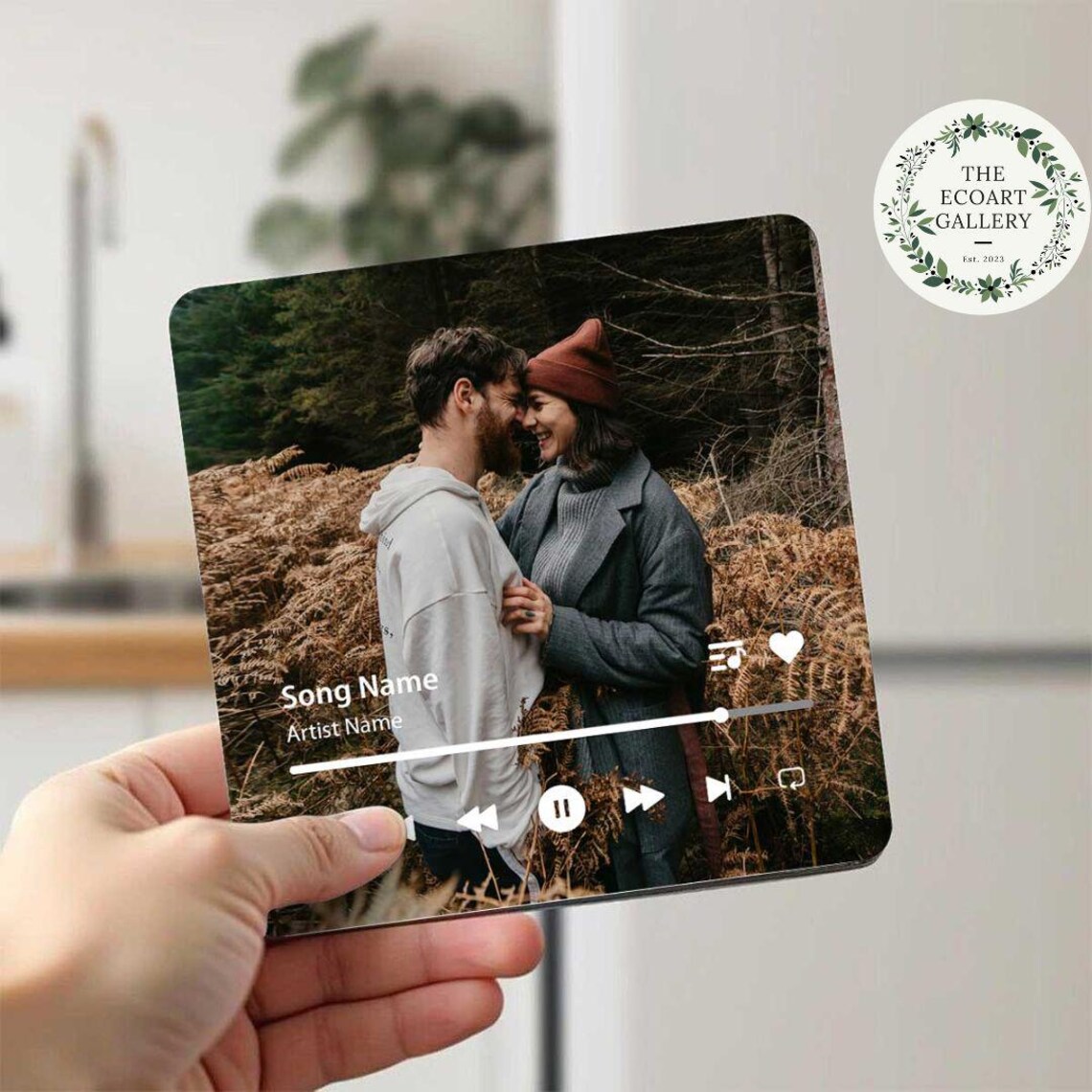 Personalized Music Fridge Magnet, Custom Photo & Song Album Music ...