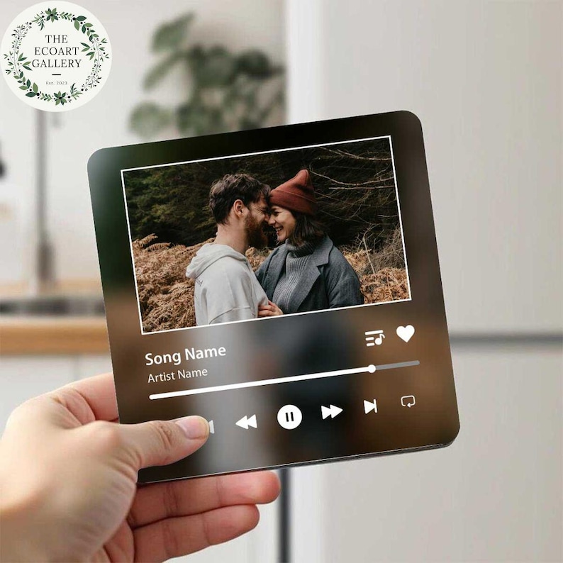 Personalized Music Fridge Magnet, Custom Photo & Song Album Music ...