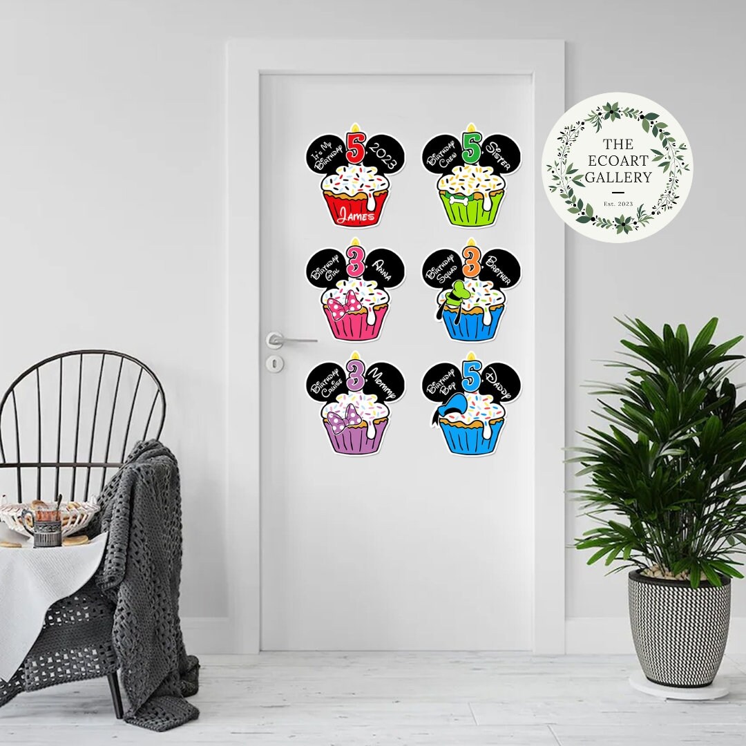 Personalized Disney Cruise Birthday Cupcake Magnet Mickey and - Etsy Canada