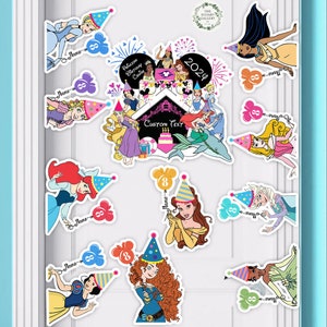 Personalized Disney Princess Birthday Magnets, Princess Cruise Mickey ...