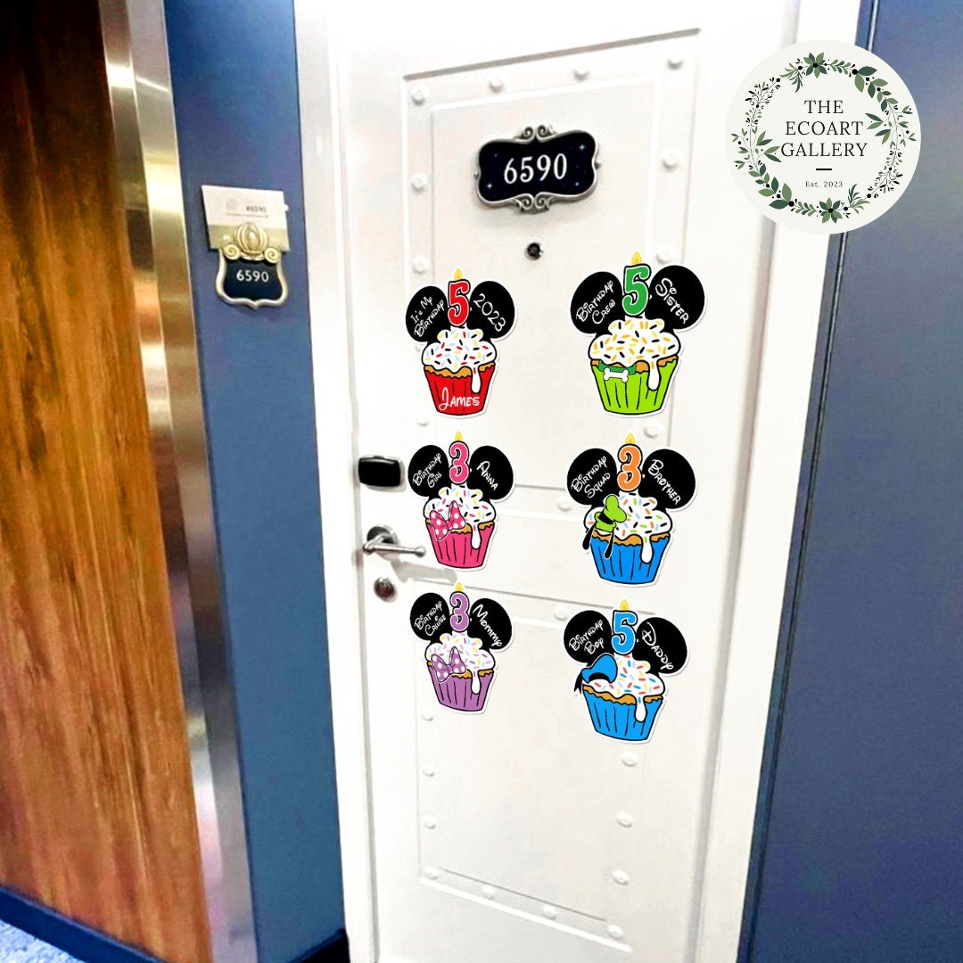 Personalized Disney Cruise Birthday Cupcake Magnet Mickey and - Etsy Canada