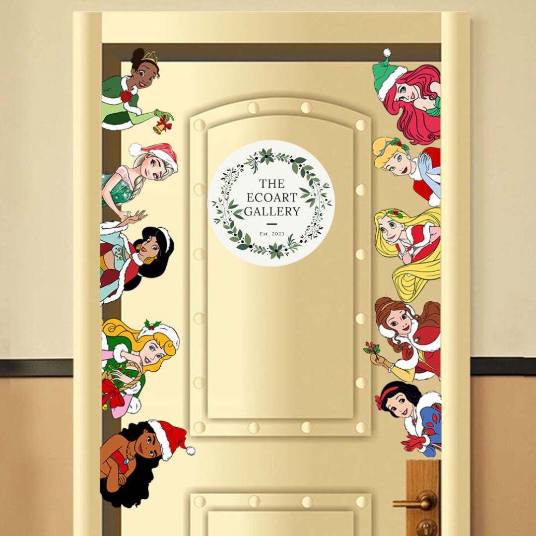 Disney Princess Christmas Magnets, Ariel/rapunzel/aurora/elsa/belle ...