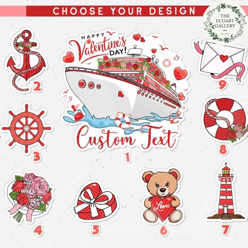 Personalized Valentine Cruise Magnet, Happy Valentine's Day, Just ...