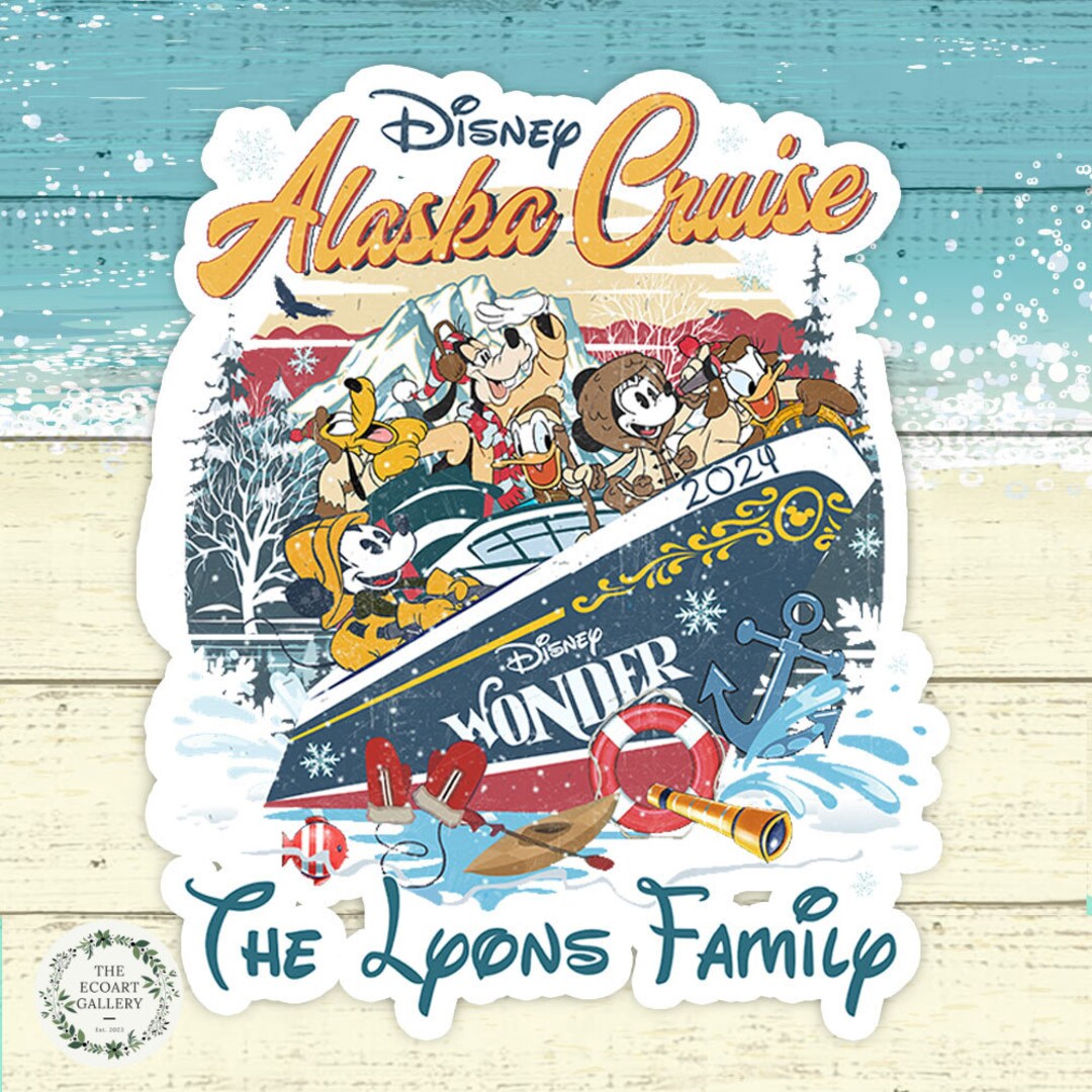 Personalized Mickey and Friends Disney Alaska Cruise Magnet, Disney ...