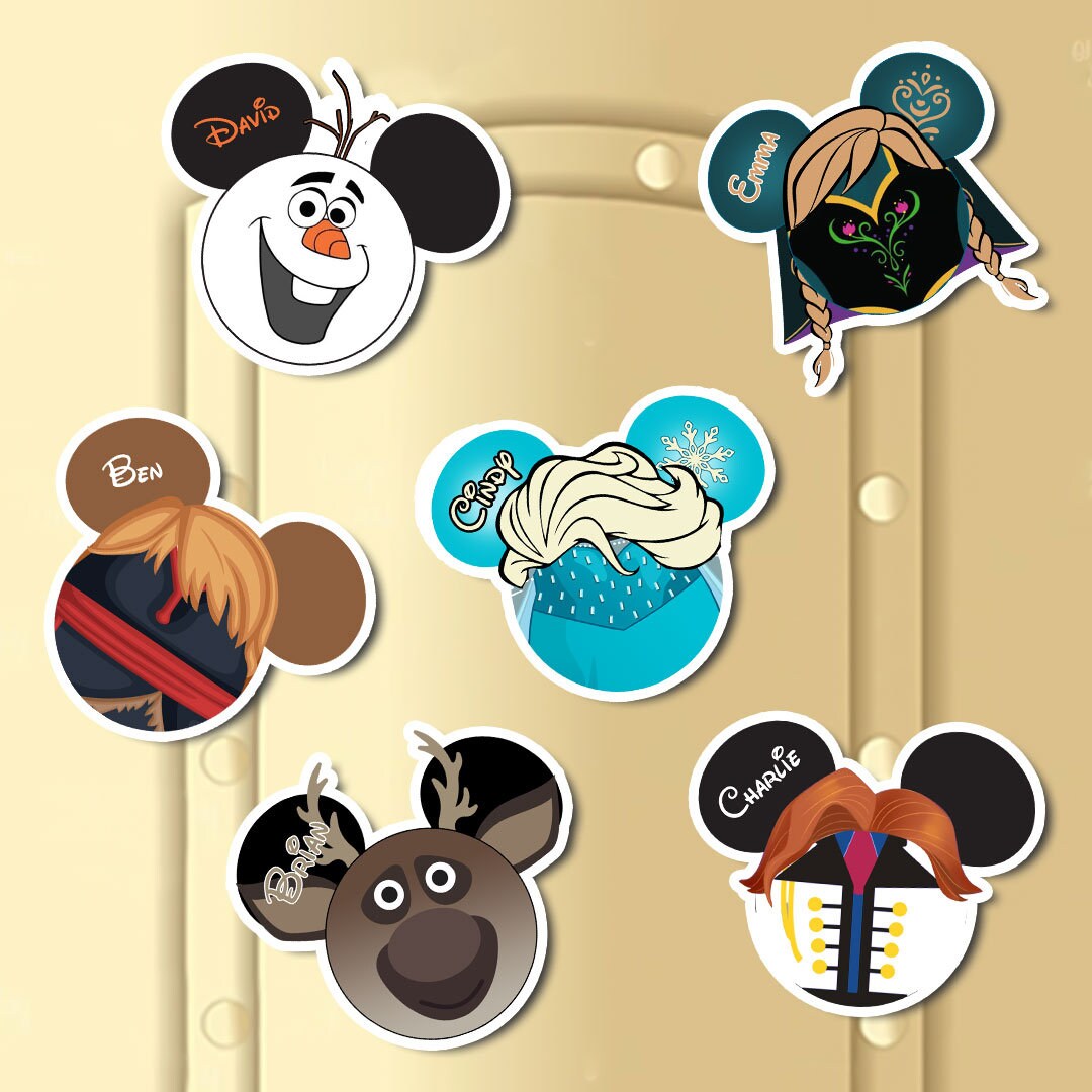 Personalized Frozen Disney Inspired Cruise Door Magnet, Anna Elsa Olaf ...