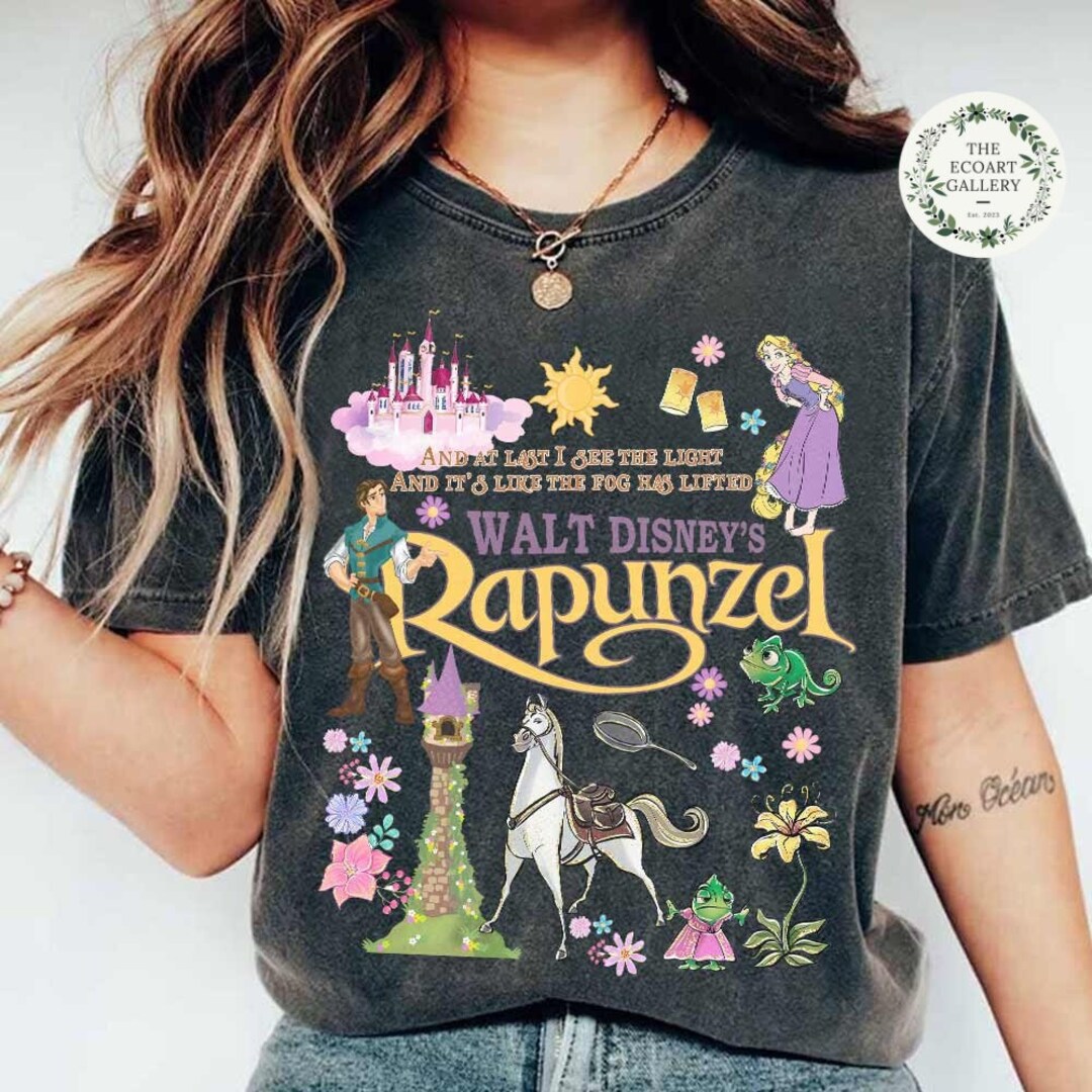 Vintage Rapunzel Tangled Shirt, Floral Rapunzel Shirt, WDW Disney ...