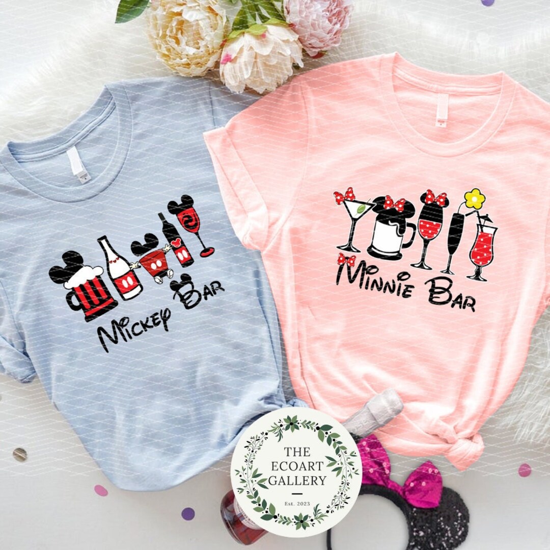 Mickey/minnie Bar Shirt, Mickey Minnie Drinking Shirts, Drinking Team ...