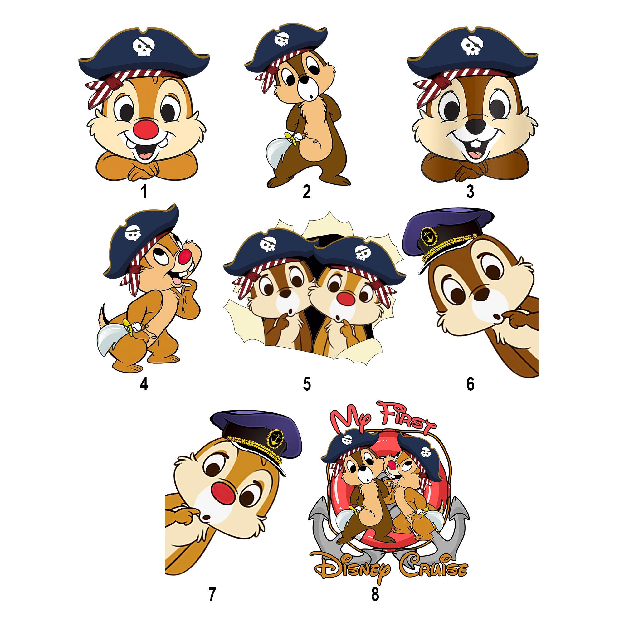 Chip and Dale Disney Disney Inspired Cruise Ships Magnets - Etsy