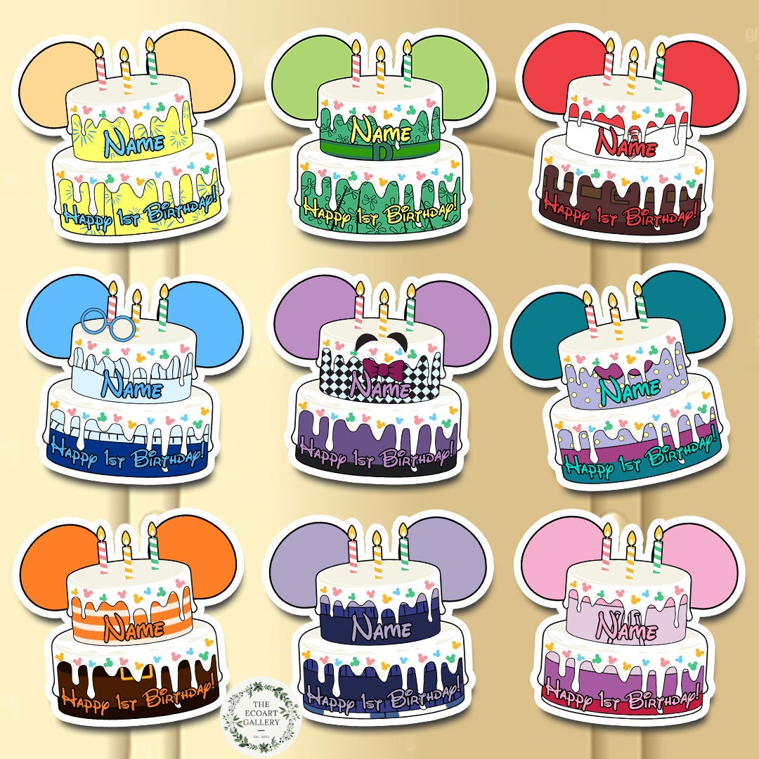 Personalized Disney Inside Out Birthday Cake Cruise Door Magnet ...