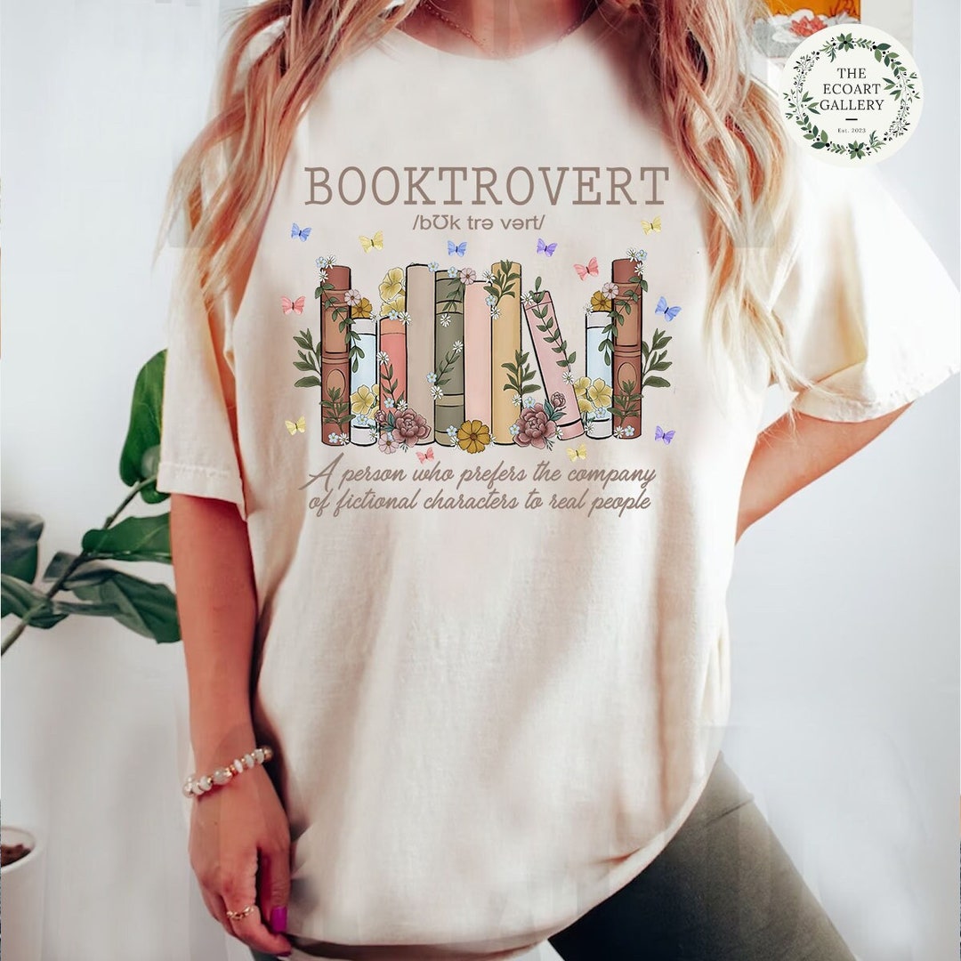 Booktrovert Shirt, Bookworm Shirt, Book Lover Shirt, Reading Shirt ...