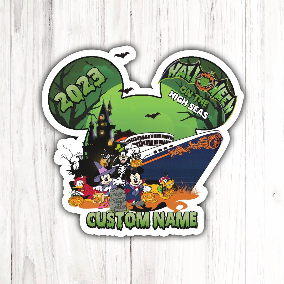 Personalized Disney Halloween on the High Sea Magnet, Mickey and ...
