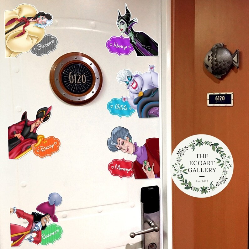 Personalized Disney Villains Inspired Magnets for Cruise Ship - Etsy