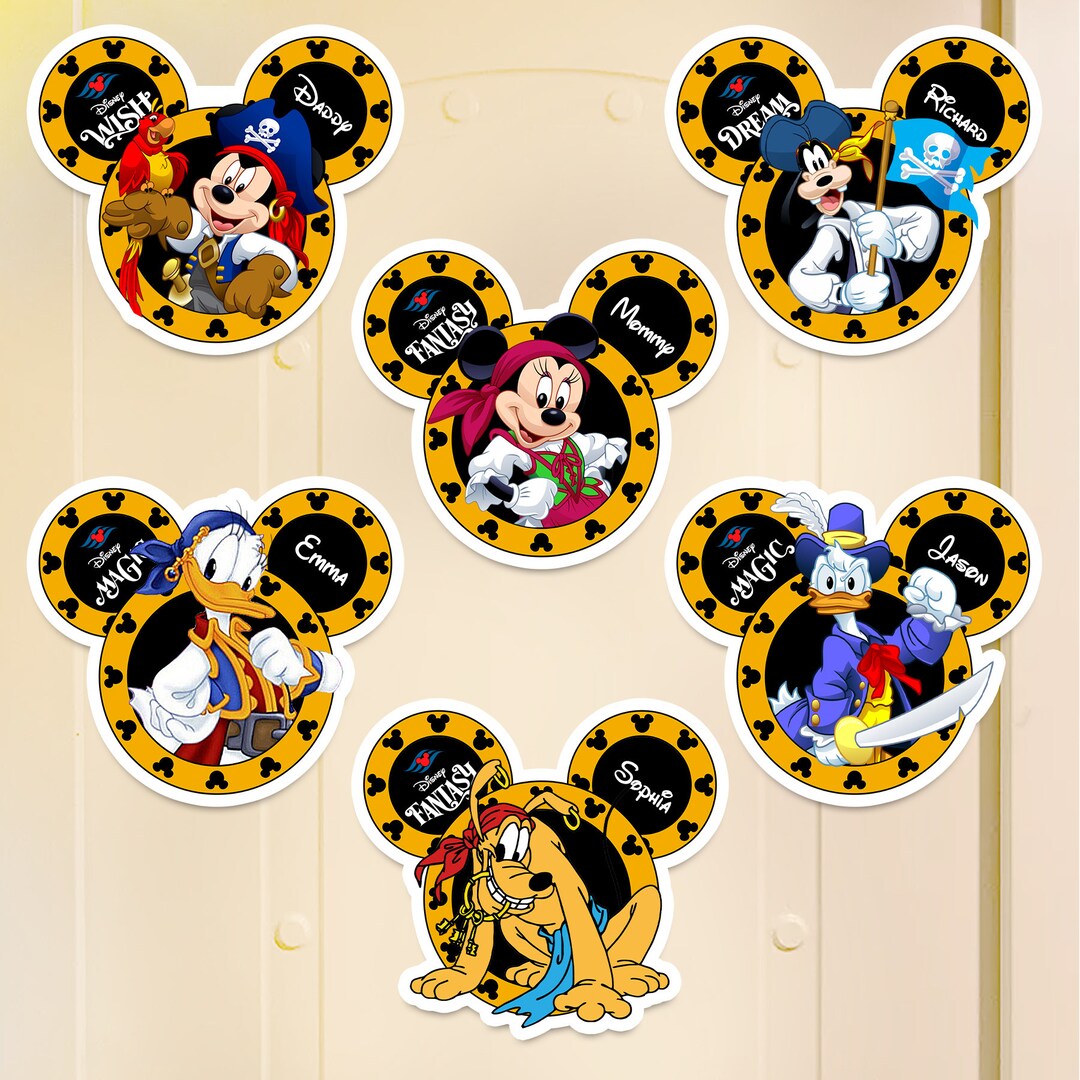 Personalized Disney Pirate Magnet, Mickey & Friends Pirate Magnet ...