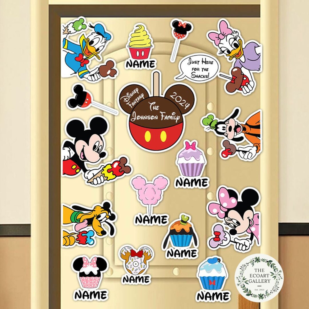 Personalized Disney Snacks Magnets, Disney Cruise Door Magnet, Mickey ...