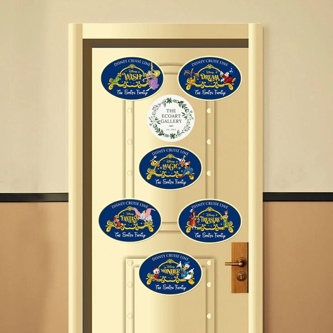 Personalized Disney Cruise Line Name Tag Magnet, Mickey and Friends ...