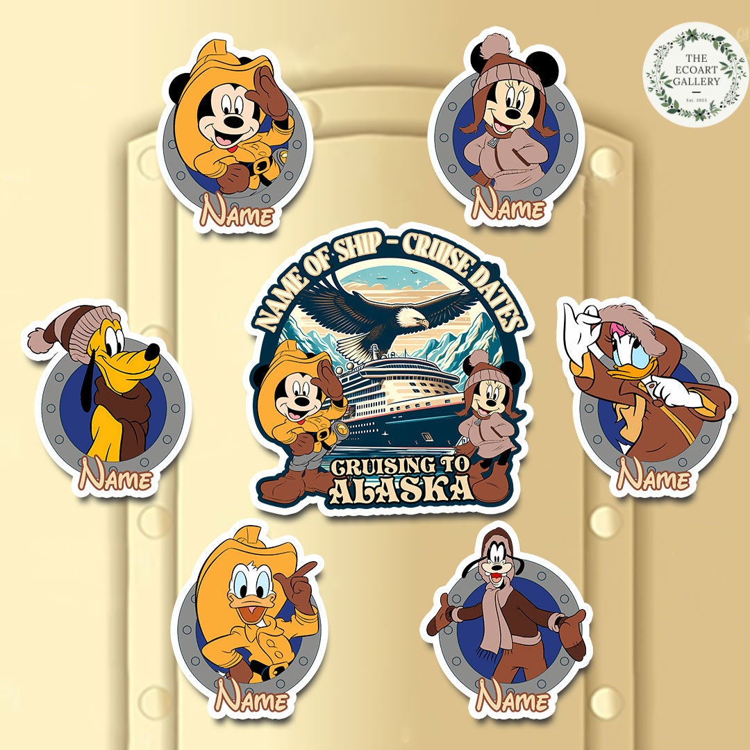 Personalized Mickey & Friends Disney Alaska Cruise Magnet, Family ...