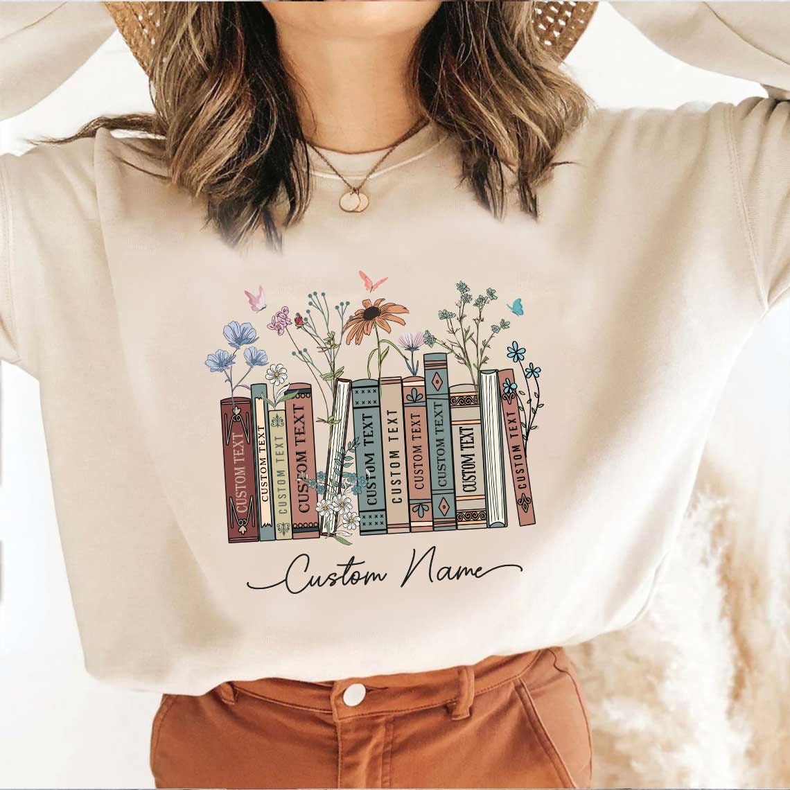 Personalized Floral Books Shirt, Books Albums Music Shirt, Gift for ...