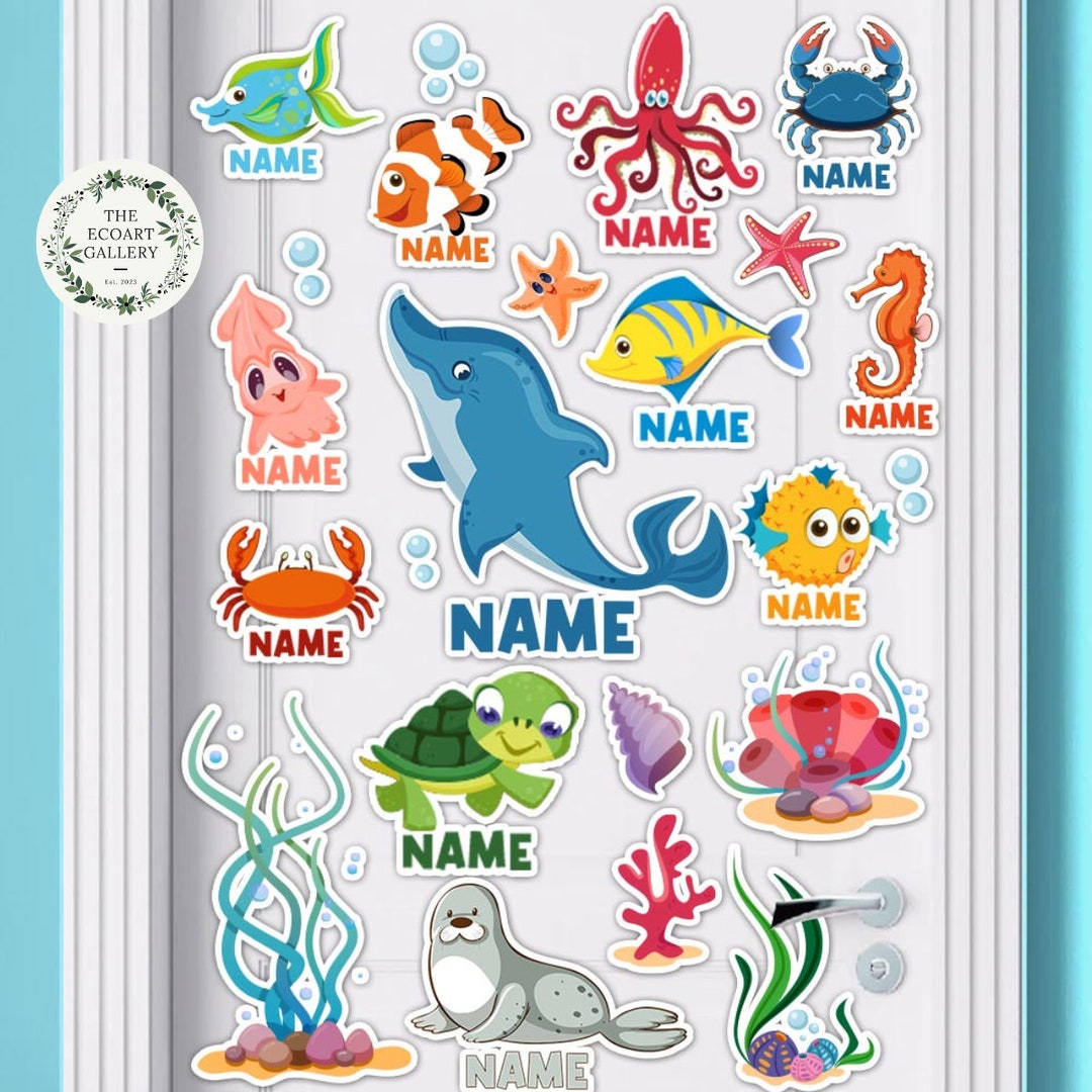 Personalized Ocean Life Cruise Door Decoration Magnets, Cute Sea Animal ...