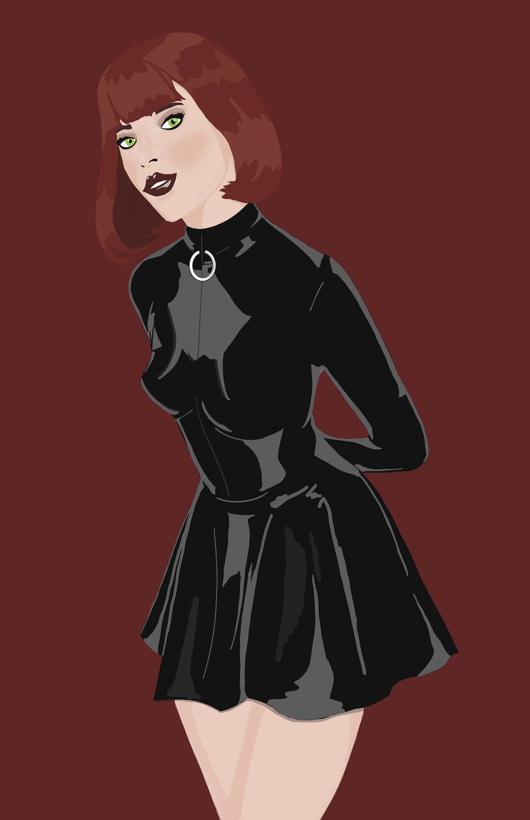Latex Fetish Pin Up 11 X 17 Poster Etsy