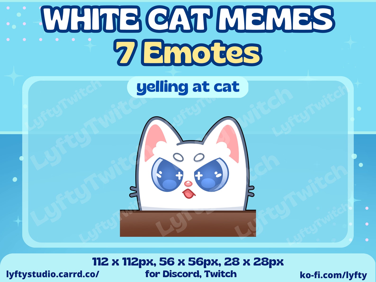 White Cat Memes - Emotes for Twitch, Discord, Meme Pack, Cute White ...