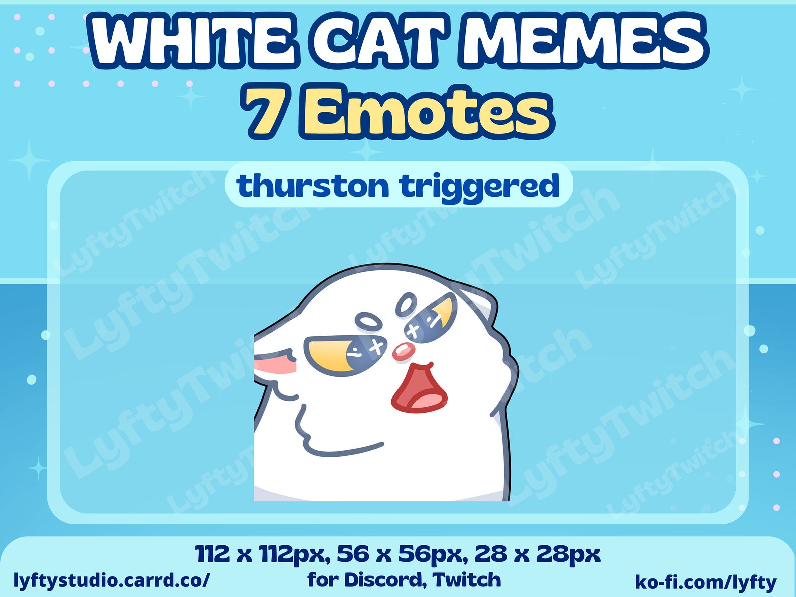 White Cat Memes - Emotes for Twitch, Discord, Meme Pack, Cute White ...