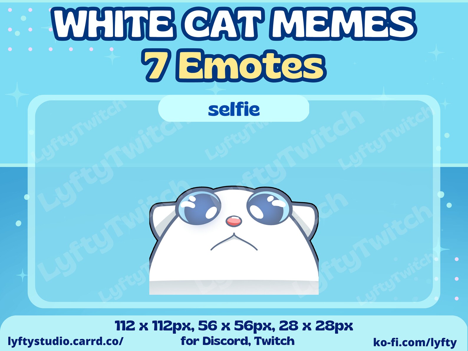 White Cat Memes - Emotes for Twitch, Discord, Meme Pack, Cute White ...