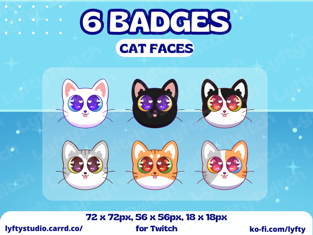 Night Sky Badge Flairs for Twitch - 6 Sub-badge for Twitch Streams ...