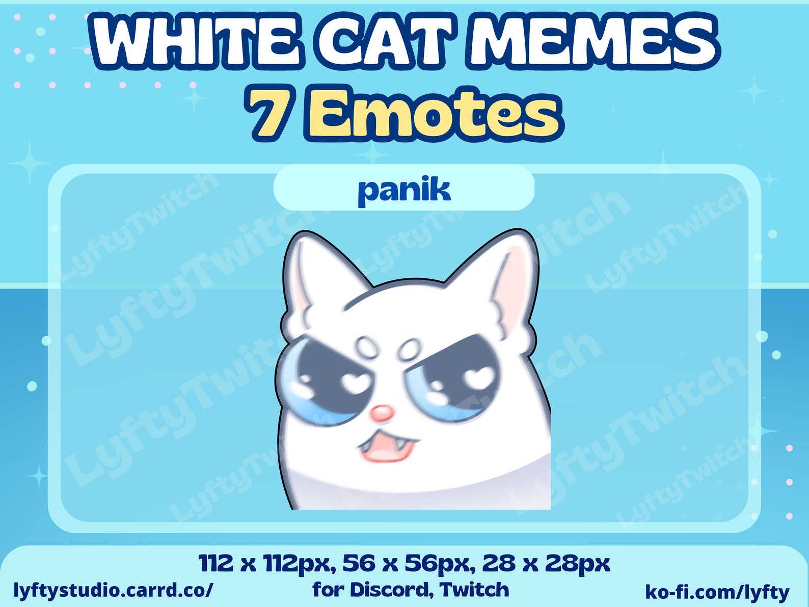White Cat Memes - Emotes for Twitch, Discord, Meme Pack, Cute White ...