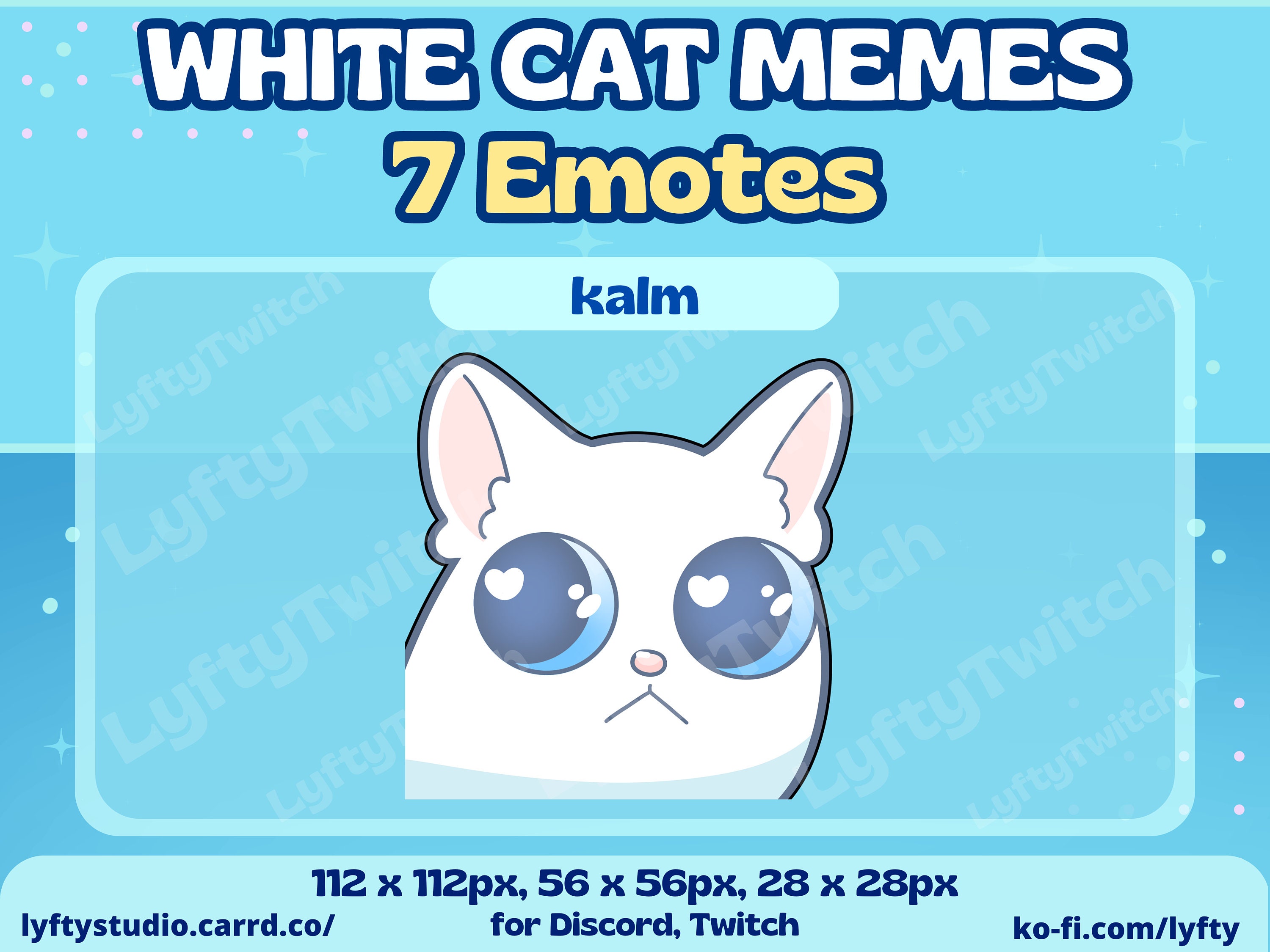 White Cat Memes - Emotes for Twitch, Discord, Meme Pack, Cute White ...