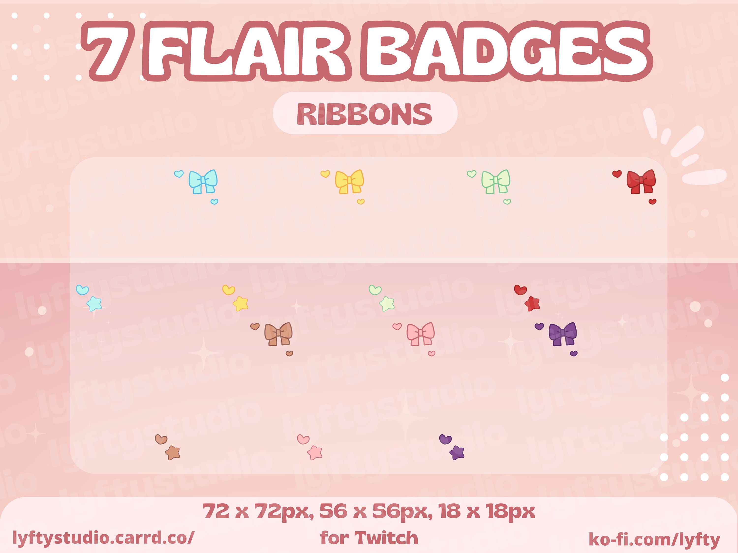 Ribbon Badge Flairs for Twitch - 7 Sub-badge Flairs for Twitch Streams ...