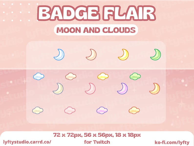 Night Sky Badge Flairs for Twitch - 8 Sub-badge Flairs for Twitch ...
