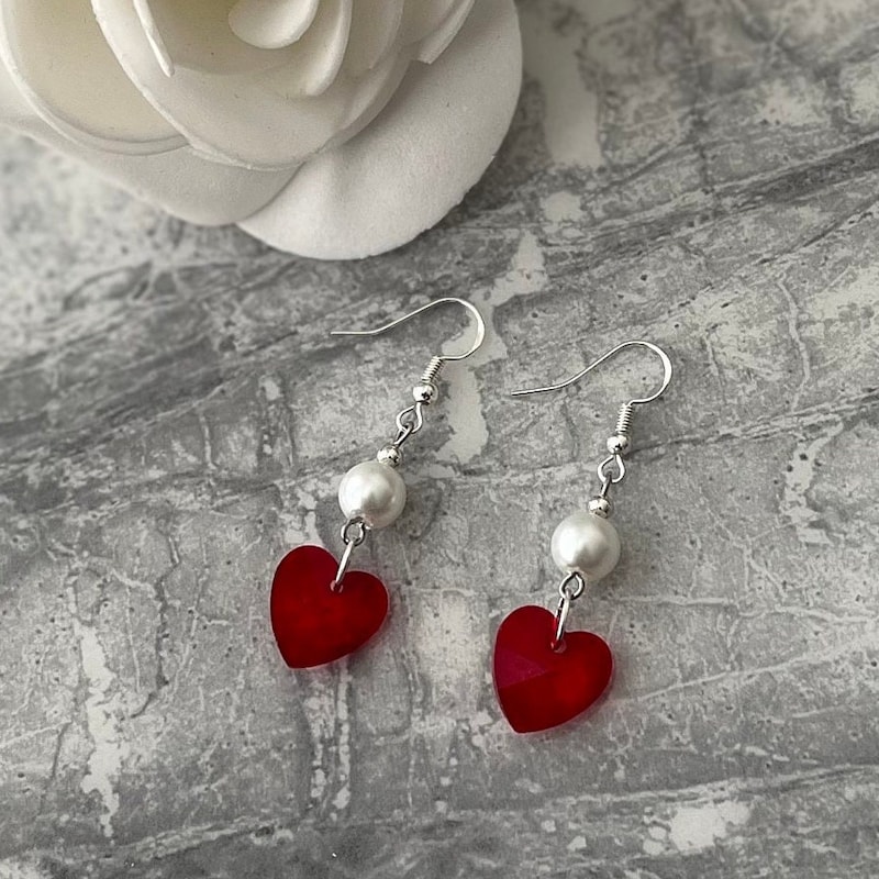 Heart Earrings - Etsy