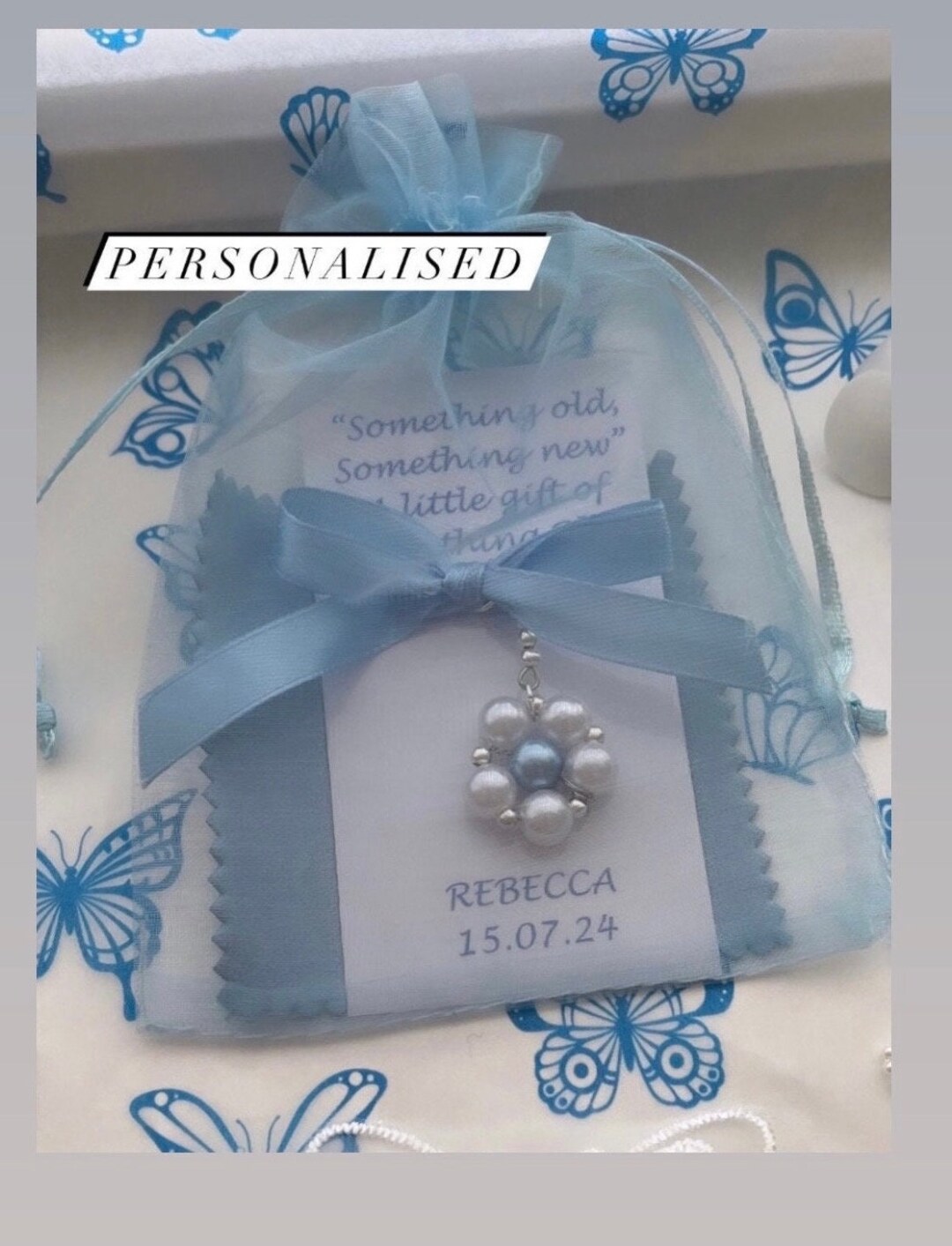 Something Blue Flower Charm. Perfect Dainty and Classy Gift for a ...
