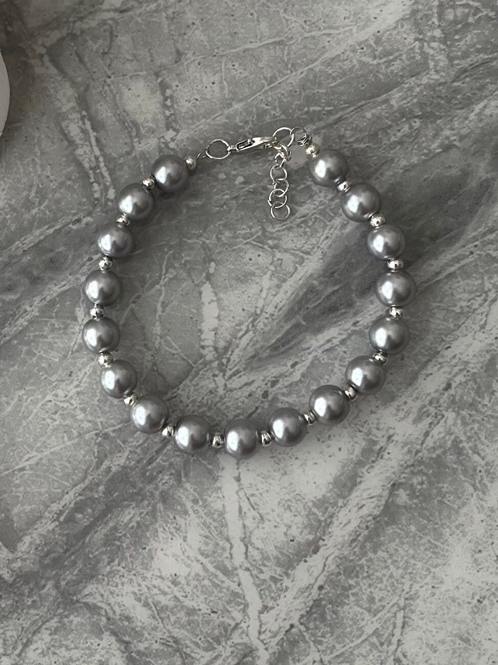 Grey Pearl Bracelet. Handmade for Any Occassion. - Etsy
