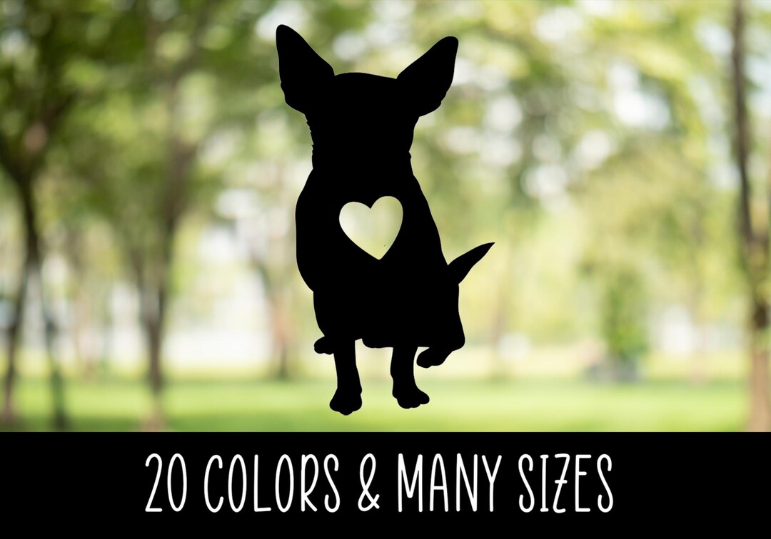 Chiweenie Chihuahua Dachshund Car Decal - Dog Mom Bumper Sticker Laptop ...