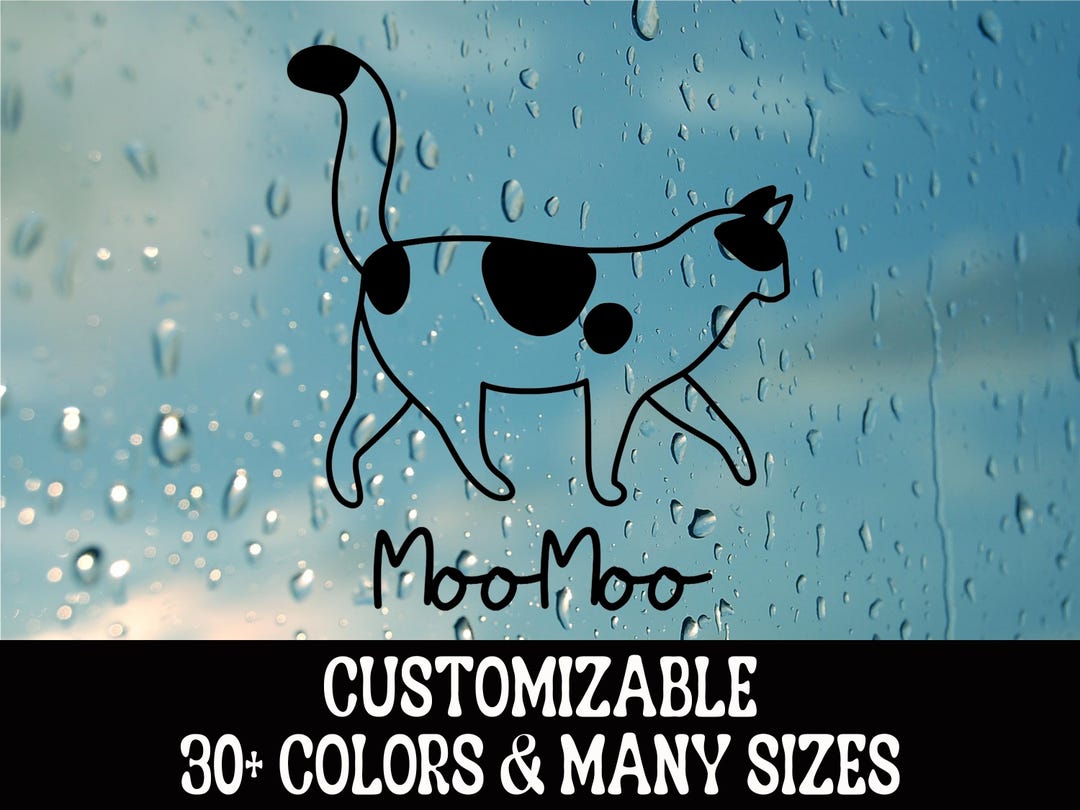 Custom Name Cat Stickers - Car Decal, Luggage Laptop Water Bottle ...